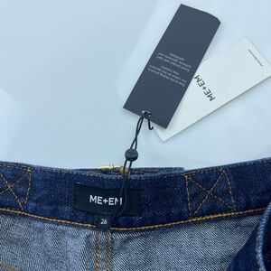 ME+EM | Jeans | Meem Adjustable High Waist Barrel Leg Jeans In Blue ...